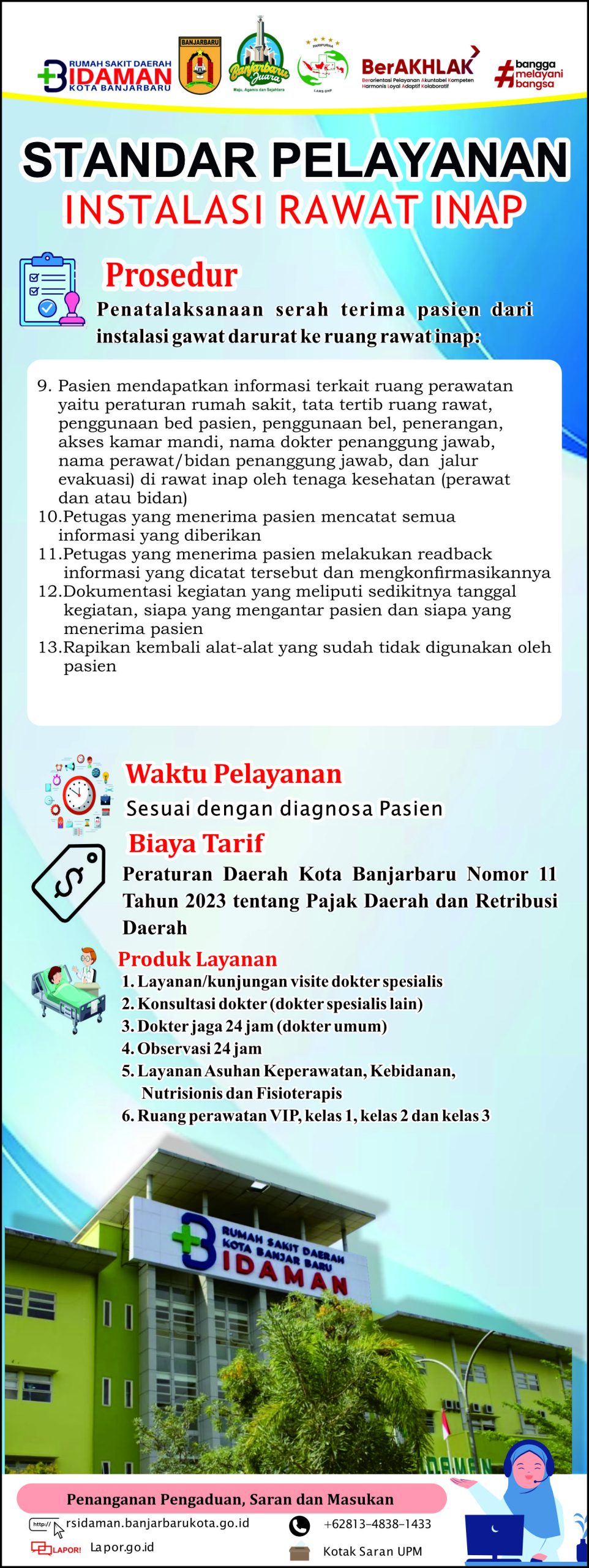 Standar Pelayanan Rawat Inap – RSD Idaman Kota Banjarbaru